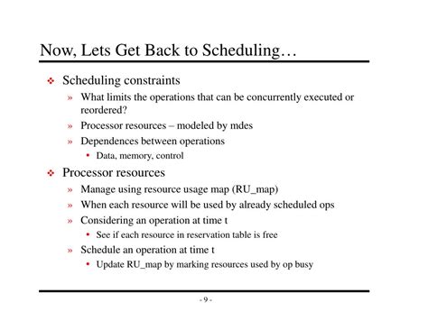 Ppt Eecs 583 Lecture 15 Machine Information Scheduling A Basic Block Powerpoint