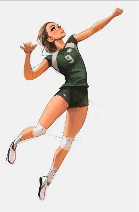 How To Draw A Volleyball Girl