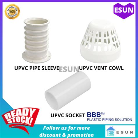 Upvc Pipe Sleeve And Vent Cowl Socket Connectors Water Pipe Garden
