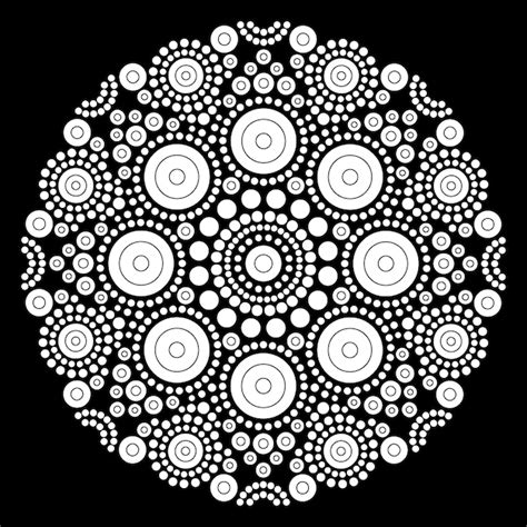 Premium Vector Dot Mandala Art Therapy Coloring Page
