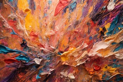 Premium Ai Image Abstract Expressionism Colorful Chaos