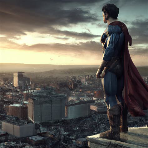 Ai Image Superman Standing On A Building Images