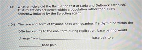 Solved 1 3 What Principle Did The Fluctuation Test Of