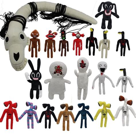 【ready Stock 】siren Head Plush Toy White Black Red Stuffed Doll Plush