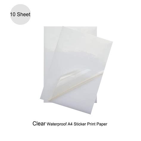 Sticker Paper Quality Waterproof A4 Clear Self Adhesive Sticky Back