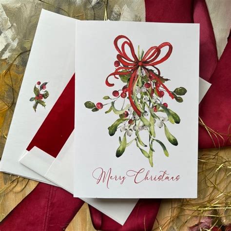 Christmas Card Set Of 10 Personalized Holiday Boxed Christmas Greeting