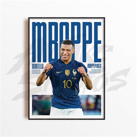 Kylian Mbappé Poster Soccer Print Football Print Decor Football Player Poster T For Him