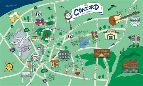 Visitconcord Map Illustrated Portraiture