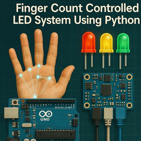 Finger Count Controlled Led System Using Python And Arduino Ma💡