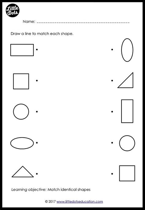 Preschool Shapes Matching Worksheets And Activities Worksheets Library
