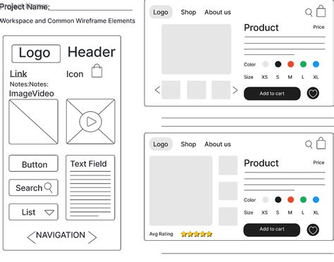 Wireframe Project Template 2 Sketches Figma