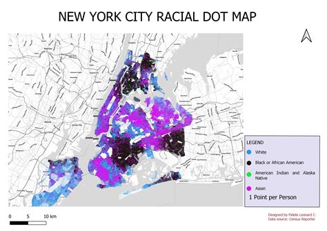 Racial Dot Map New York