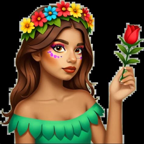 Flower Crowned Dancer Emoji Ai Emoji Generator