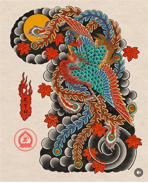 Traditional Japanese Tattoo Phoenix Japanese Peacock Tattoo Japanese