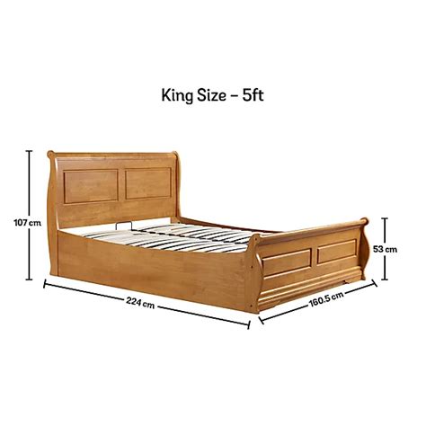 Marseille New Oak Finish Wooden Ottoman Storage Bed King Size 5ft Bed