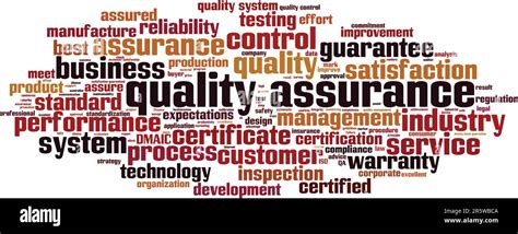 Quality Assurance Word Cloud Concept Collage Made Of Words About