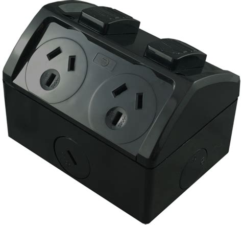 Tesla Double Weatherproof Powerpoint Black Circuit Citi