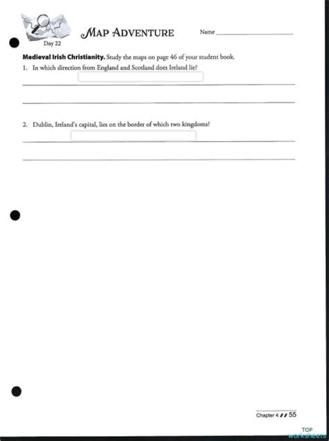 Chapter 4 Map Adventure Pg 55 56 Interactive Worksheet Topworksheets