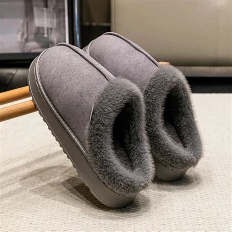 Pantuflas C Lidas De Invierno Esponjosas Para Hombres Y Mujeres Con