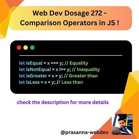 how comparison operators work in javascript prasanna d posted on the