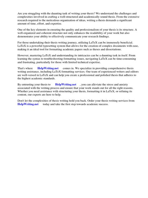 Thesis Structure Latex Pdf Thesis Page Layout