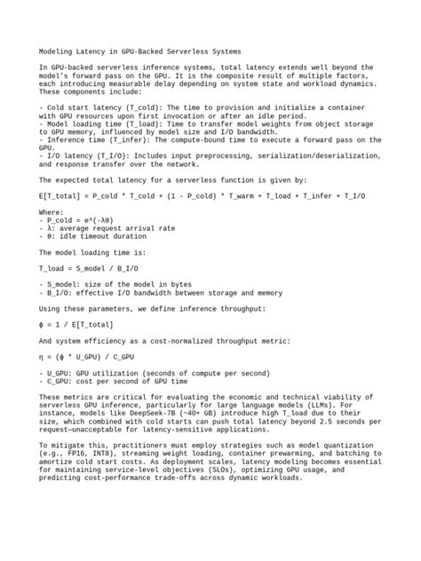 Latency Modeling Serverless Gpu Pdf