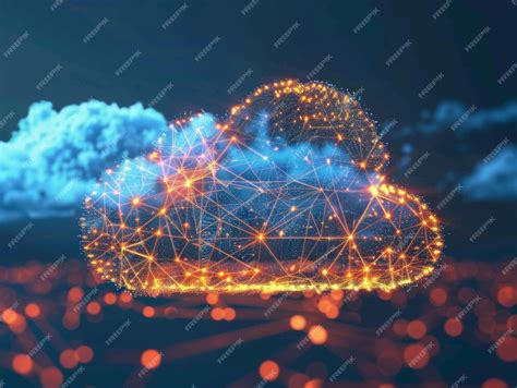 Cloud Computing Network Premium Ai Generated Image