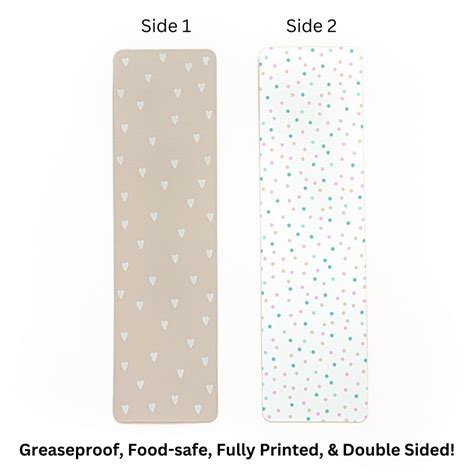 Greaseproof Backer Pack Of 25 Tiny Tan Hearts Small Dots 95” X 2