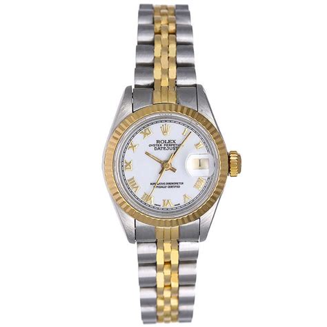 Rolex Ladys Stainless Steel And Yellow Gold Datejust Wristwatch Ref