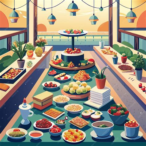 The Buffet Vector Illustration Flat 2 Premium Ai Generated Vector