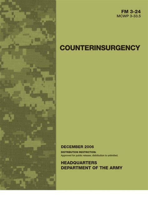 Us Army Field Manual Fm 3 24 Counterinsurgency Pdf Counter
