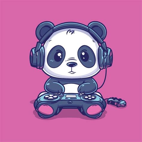 Panda Gamer Cartoon Images Free Download On Freepik