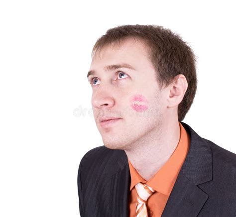 Ciérrese Para Arriba De Cara Besada Sorprendente Del Hombre Imagen De