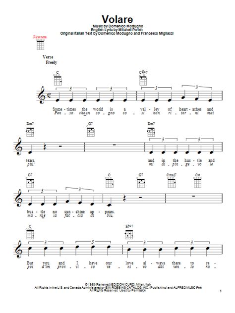 Volare By Dean Martin Ukulele Guitar Instructor