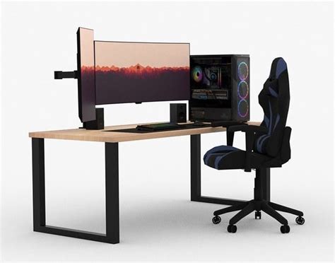 3d Model Gaming Setup Vr Ar Low Poly Cgtrader