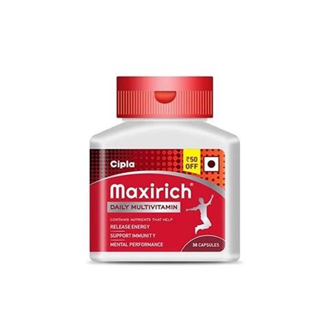 Cipla Maxi Rich Daily Multivitamin Capsules Pack Of 30 Capsules At Best Price In Islampur