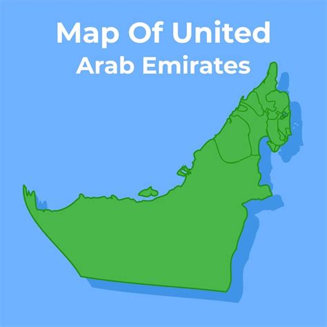 Premium Vector Uae Detailed Country Map In Green Vector Illustration