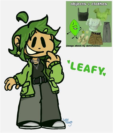 Bfb Humanized Leafy Credits In Description Fan Art Big