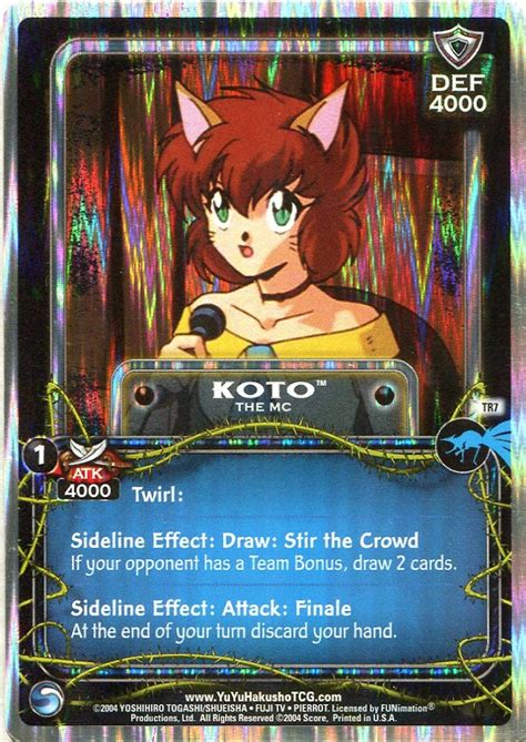 Koto The Mc Yu Yu Hakusho Tcg