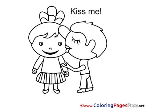 Kissy Coloring Pages 2025