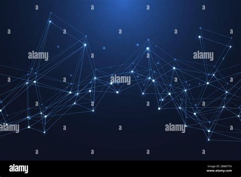 Abstract Plexus Background With Connected Lines And Dots Plexus Geometric Effect Digital Data