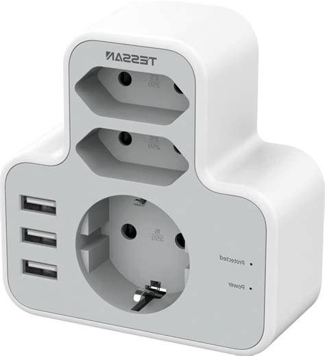 Adapter USA Duitsland Plug Met USB Type B Socket Adapter Voor Canada Thailand Bol