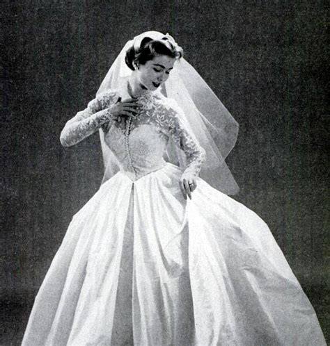 1950 Wedding Dresses For Older Brides Vintage Wedding Dress 1950s
