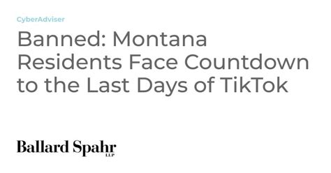 Banned Montana Residents Face Countdown To The Last Days Of Tiktok