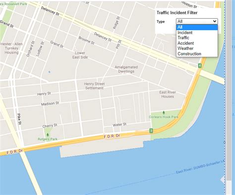 Traffic Incident JavaScript Maps SDK