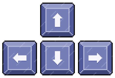 Teclas De Seta Do Teclado De Pixel Art ícone De Vetor De Teclas De