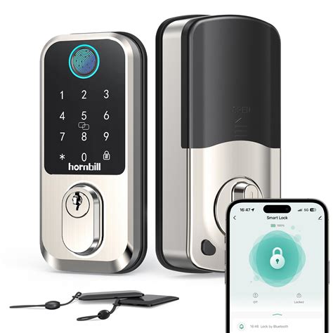 Wi Fi Smart Deadbolt Keyless Entry 9 In 1 Hornbill Smart Lock For