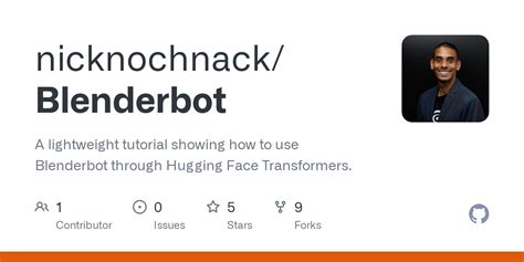Blenderbot Blenderbot Tutorial Ipynb At Main Nicknochnack Blenderbot GitHub
