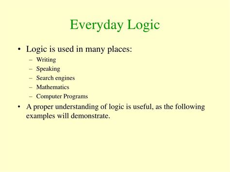 Ppt An Introduction To Logic Powerpoint Presentation Free Download