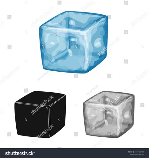 Vector Illustration Cube Ice Icon Collection Stock Vector Royalty Free 1440738131 Shutterstock